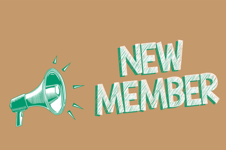 Conceptual Hand Writing Showing New Member. Business Photo Showc ...